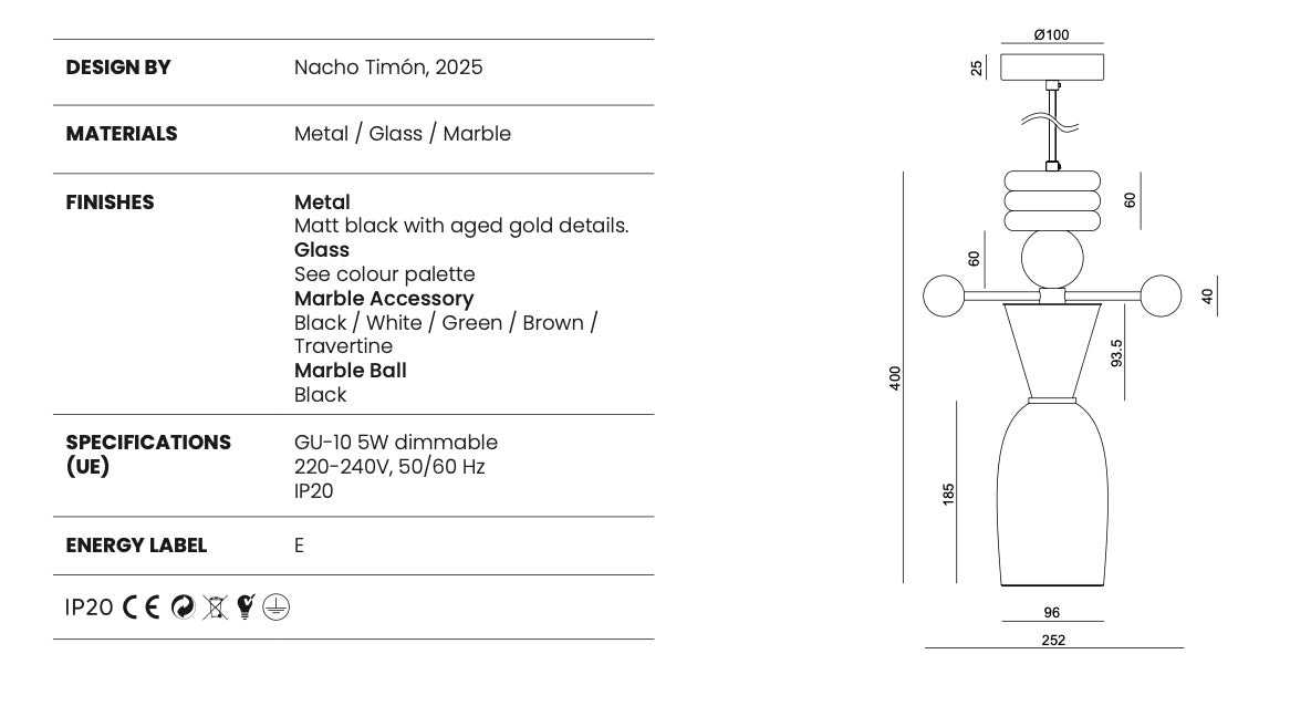 Lámpara Colgante Nuro – Pino & Jacaranda